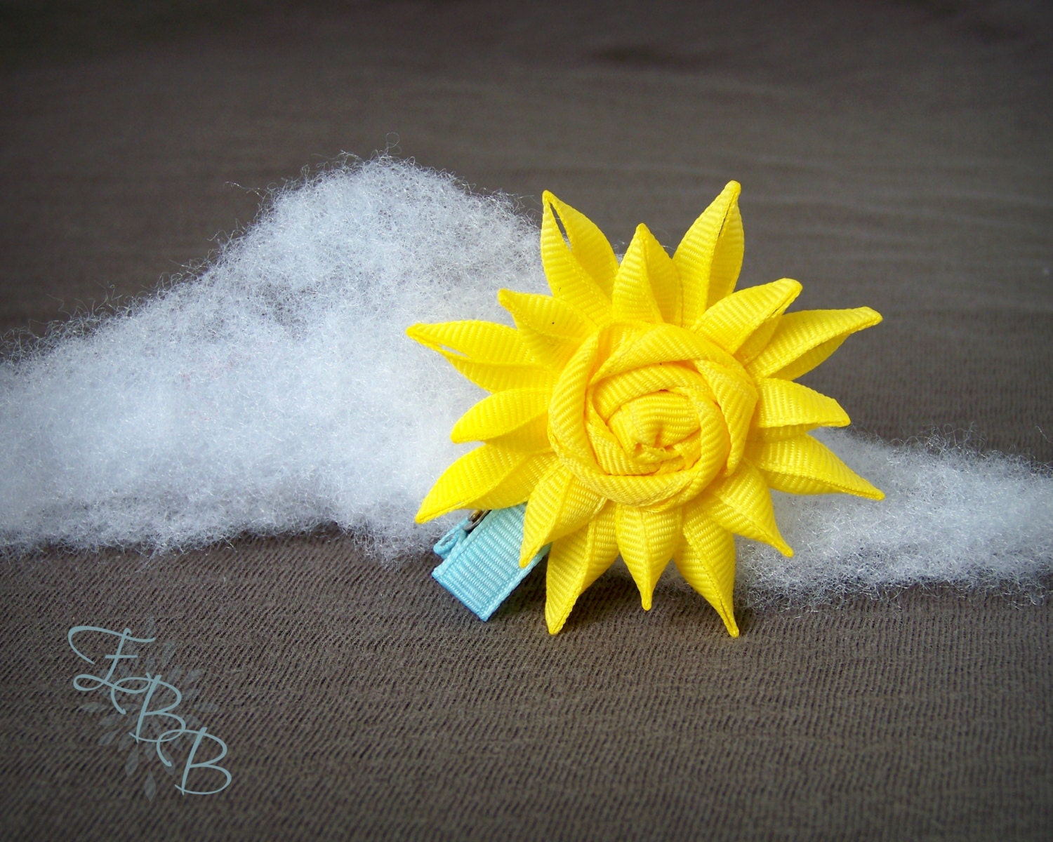 Sun Ribbon Sculpture Hair Clip Summer Hair Bow