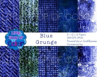 Items similar to Paris 1930 - Blue and Green - Digital 12x12 Paper Pack ...