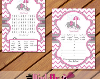 Elephant word search | Etsy