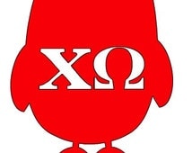Chi Omega Owl Decal