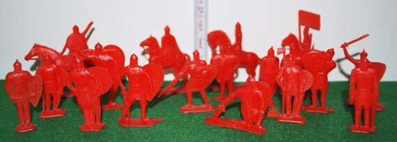 Vintage russian army soldiers play set soviet toys USSR very