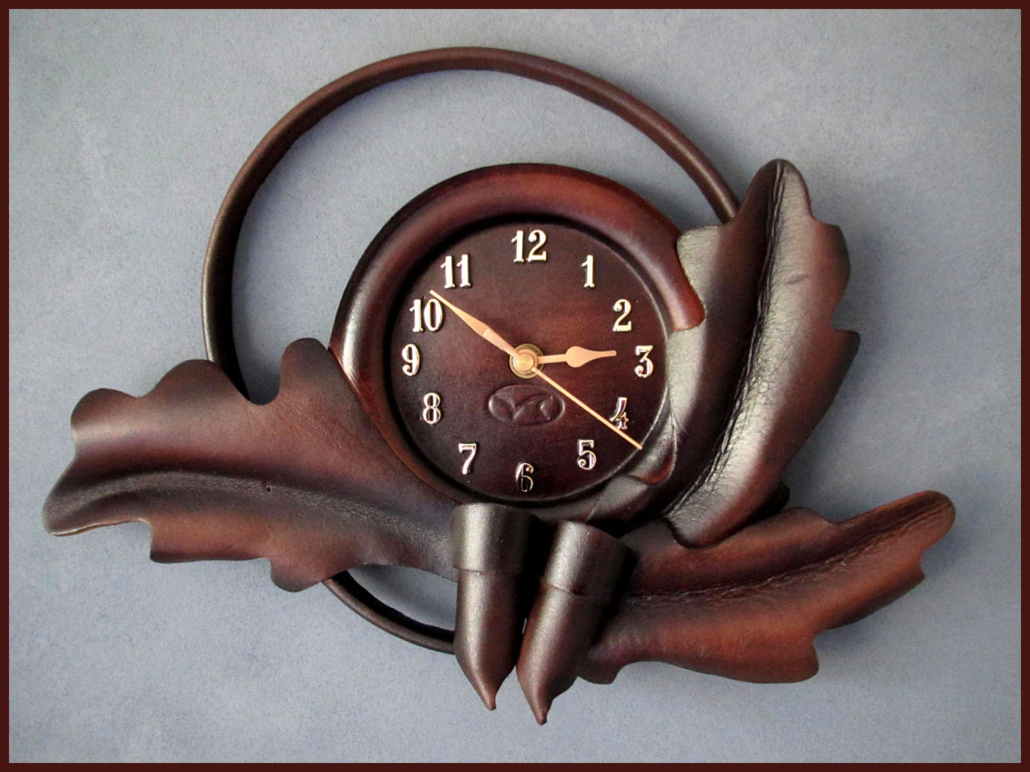 Handmade Leather Wall Clock RRP AUD 112.00 Unique GIFT
