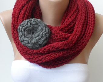Chain infinity scarf / Crochet scarf Loop scarf / by elegancescarf
