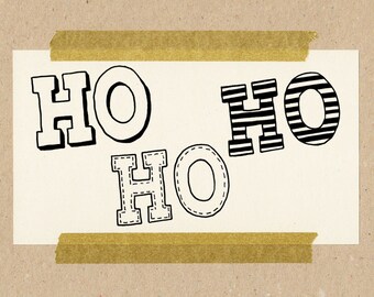 Ho ho ho letters | Etsy