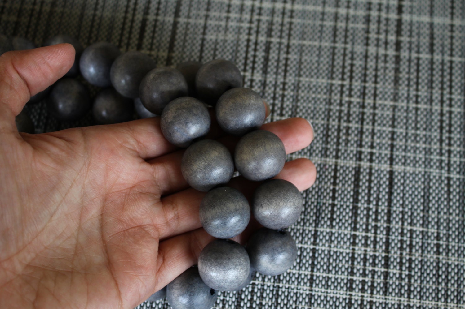 20mm Dark Gray Grey Round Wood Beads Dyed and by IslandBeadsCebu