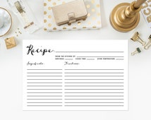 Unique handwritten recipes related items | Etsy