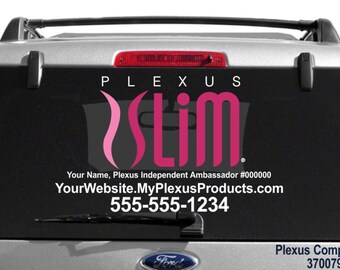 Plexus Slim Car Decal with Custom Phone & Website- Full Color - Plexus ...