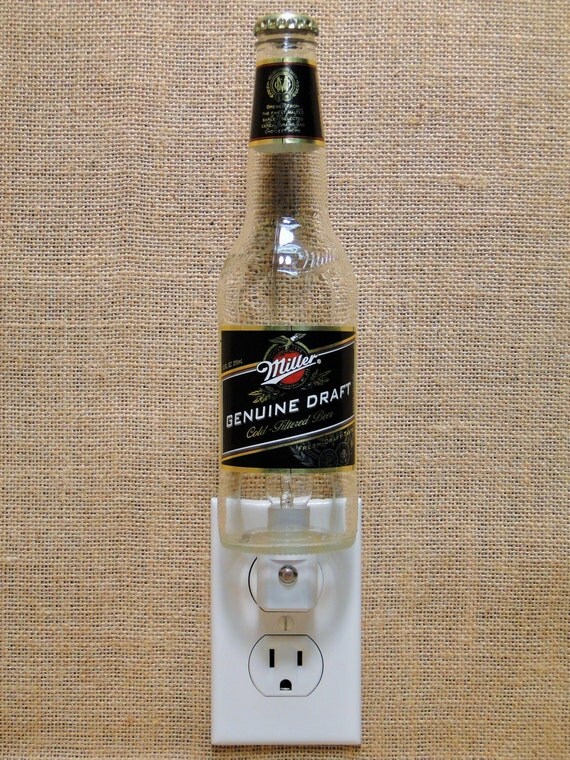 Miller Genuine Draft 12oz. Glass Bottle Night Light