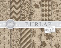 Unique burlap digital paper related items | Etsy