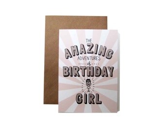 Birthday girl card | Etsy