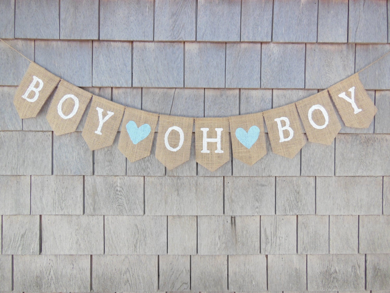 Baby Boy Banner Baby Boy Bunting Burlap by IchabodsImagination