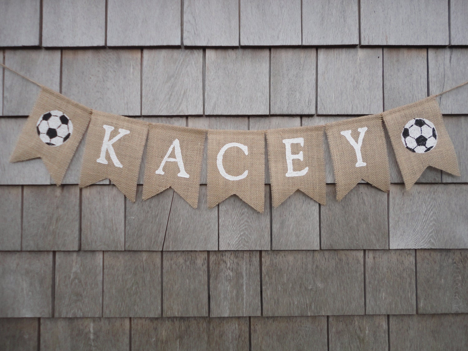Custom Personalized Name Banner Football Nursery Decor Baby