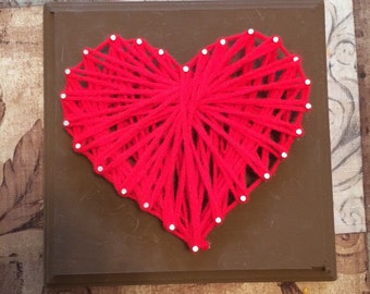 Heart string art