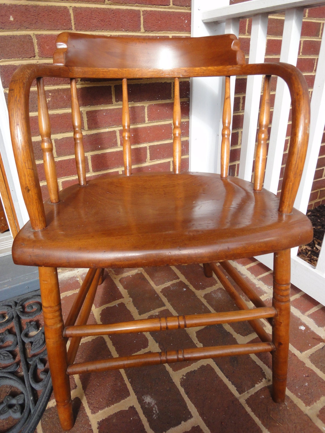 Vintage Office Chair/Solid Oak/Maple Chair.Vintage Mid Century Chair ...