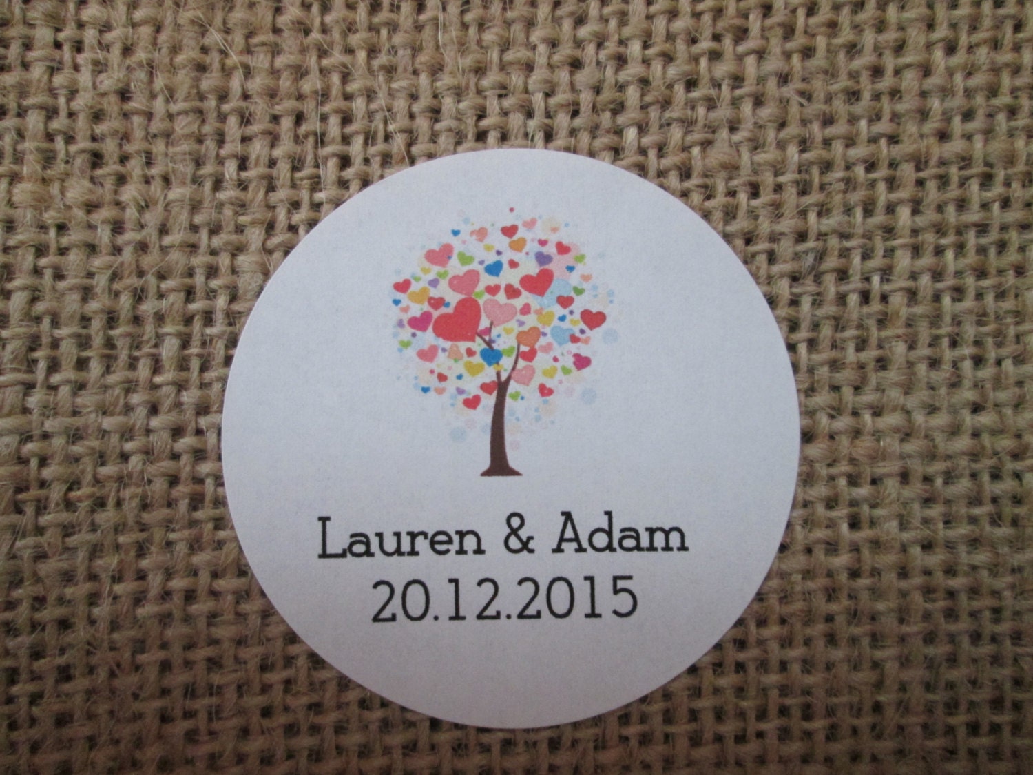 15 Personalised Round Engagement Party Wedding Favour Stickers Envelope ...