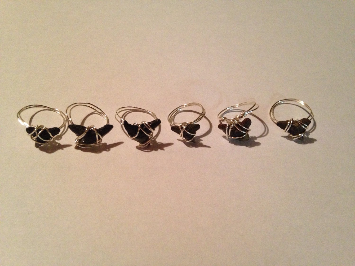 Wire Wrapped Shark Tooth Ring shark tooth jewelry homemade