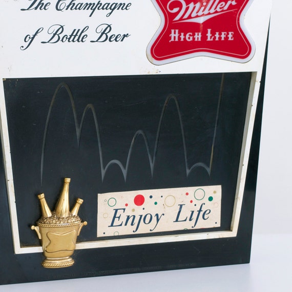 vintage miller high life light up sign miller beer by homeandhomme