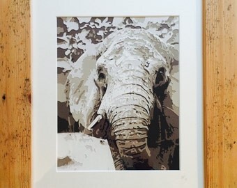 Elephant collage | Etsy