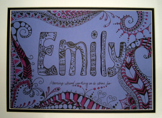 Zentangle Name Art-Personalized Name Art With The Name