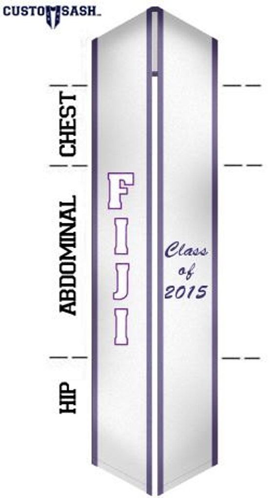 Phi Gamma Delta - FIJI Fraternity Graduation Stole / Graduation Sash