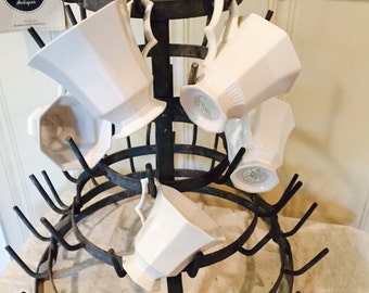 Items similar to Vintage Zinc French Bottle Drying Rack on Etsy