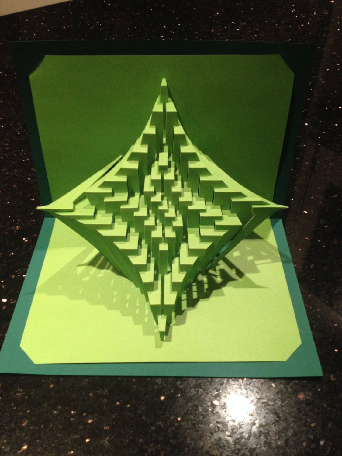 DIY Template Astroid Whorl kirigami paper sculpture by Ullagami