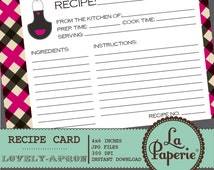Popular items for printable recipe cards on Etsy