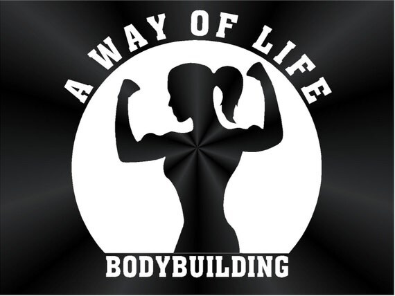 Female Bodybuilding Decal Weight Lifting Fitness by TruLineDecals