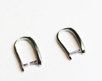 20 pcs Bails Rhinestone Crystal with Top Open Loop Gold Plated
