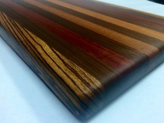 Dark Exotic Woods Cutting Board by AvalonDesignInc on Etsy