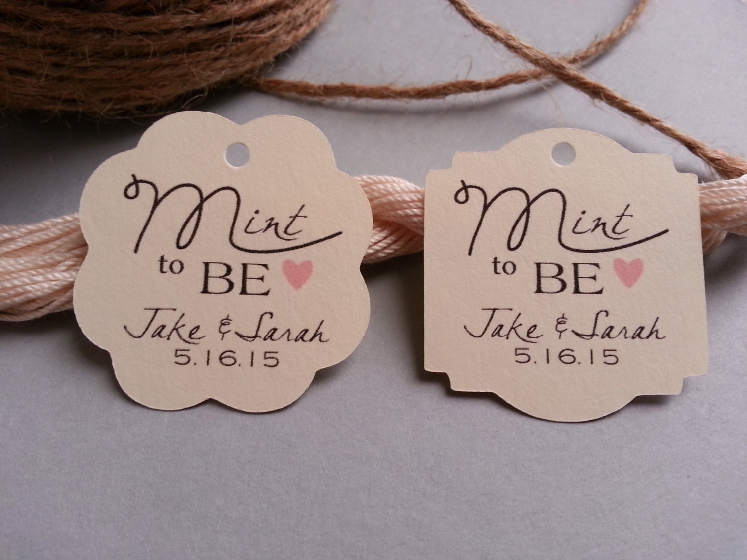 25 Mint to Be Favor Tags Mint to Be Tags by BoiseTicketsandTags