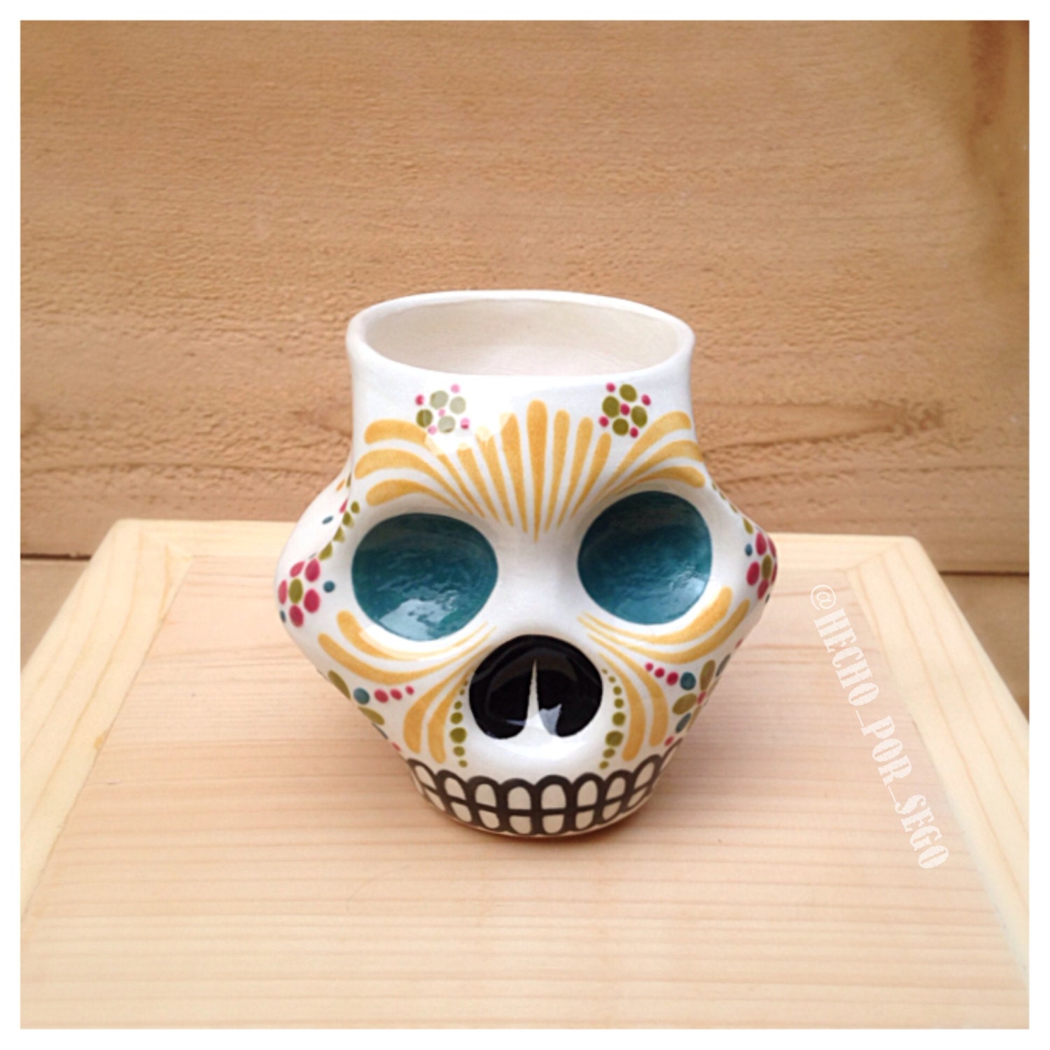 Ceramic Skull Planter