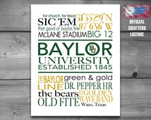 Unique baylor university related items | Etsy
