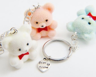 Teddy bear keychain | Etsy