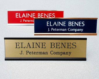 Name Plate 2 x 8 20 Color Combinations by TouchofBraille on Etsy