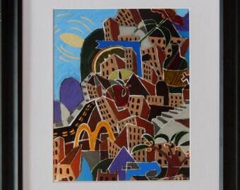 Popular items for colorful cityscape on Etsy