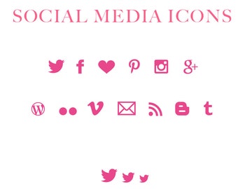 Popular items for pink icons on Etsy