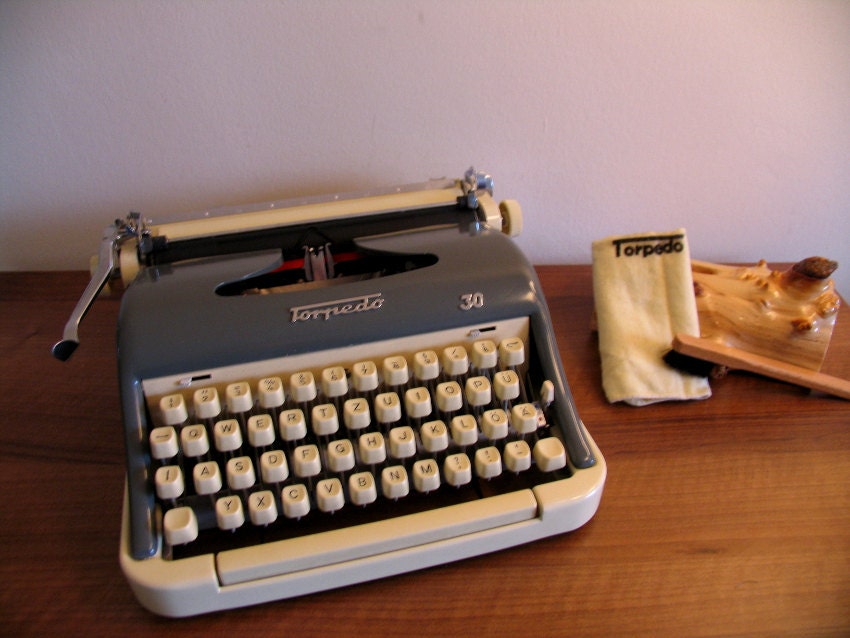 Vintage Torpedo 30 Typewriter German Working Original Portable ...