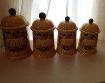 Popular items for vintage canister set on Etsy