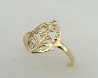 Filigree gold ring | Etsy