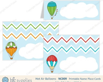 Hot Air Balloon Printable Labels colourful by hfcSupplies on Etsy