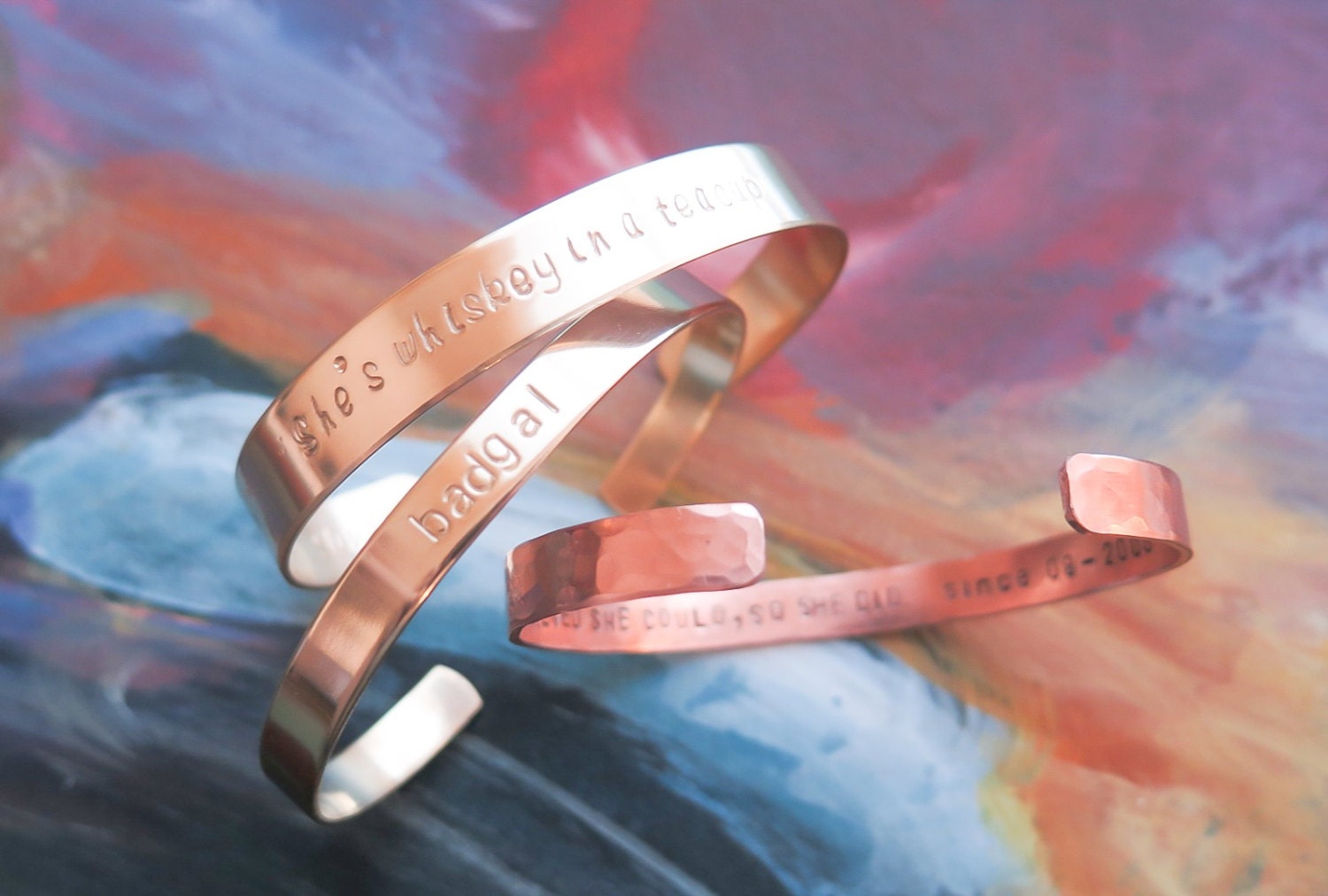 Message Bracelet Custom Bracelet by BlueCornerCreasigns on Etsy