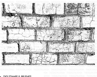 Brick wall stamp | Etsy