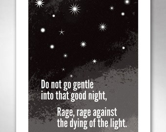 Do not go gentle | Etsy