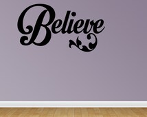 Popular items for believe wall decal on Etsy