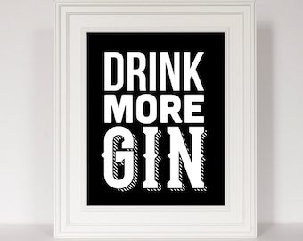 Gin poster | Etsy