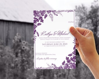 Printable Wedding Invitation Template Download by KarmaKWeddings