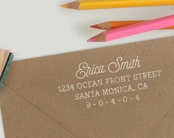 Custom address stamp Cute Return Address Stamp with a fancy