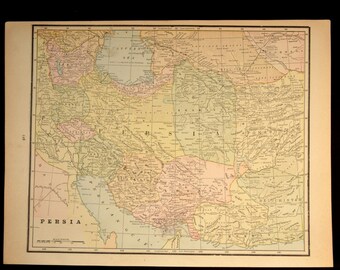 Old persia map | Etsy