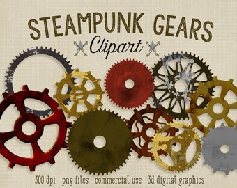 Steampunk clip art | Etsy
